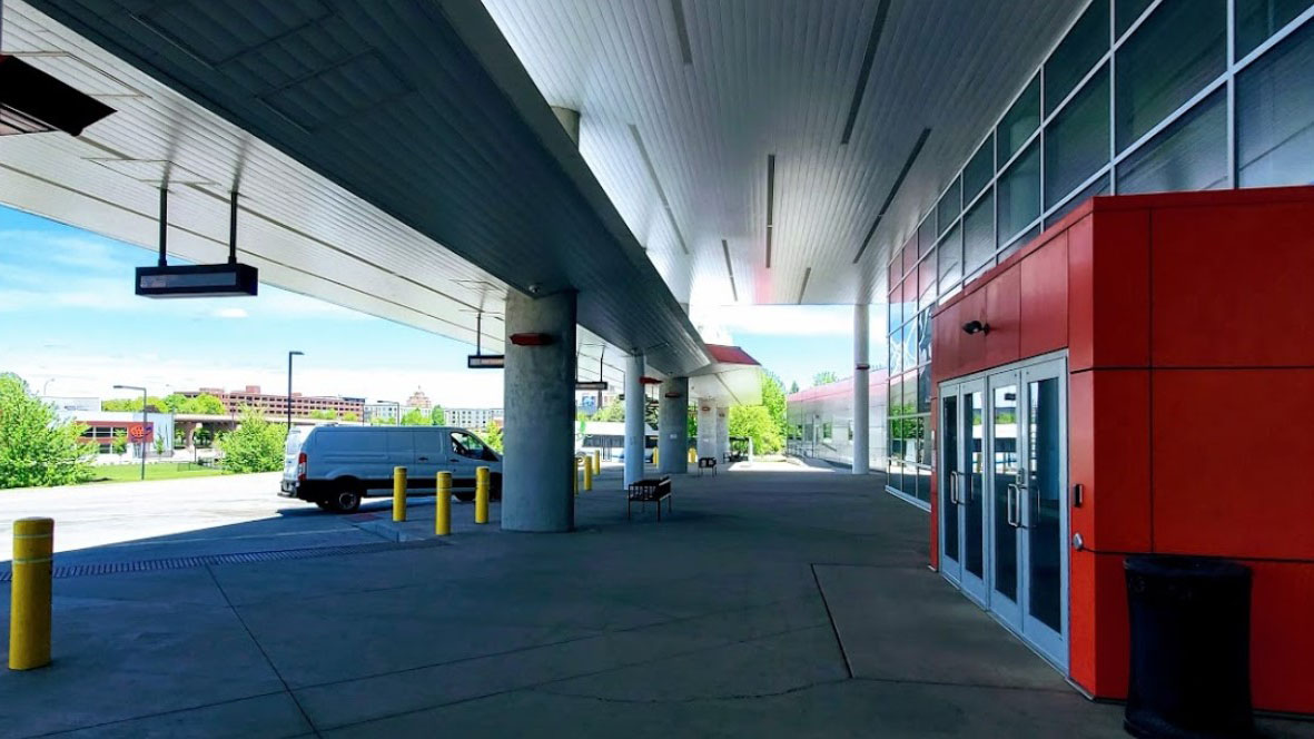 Akron Barons Bus Stop at Greyhound Terminal | Barons Bus